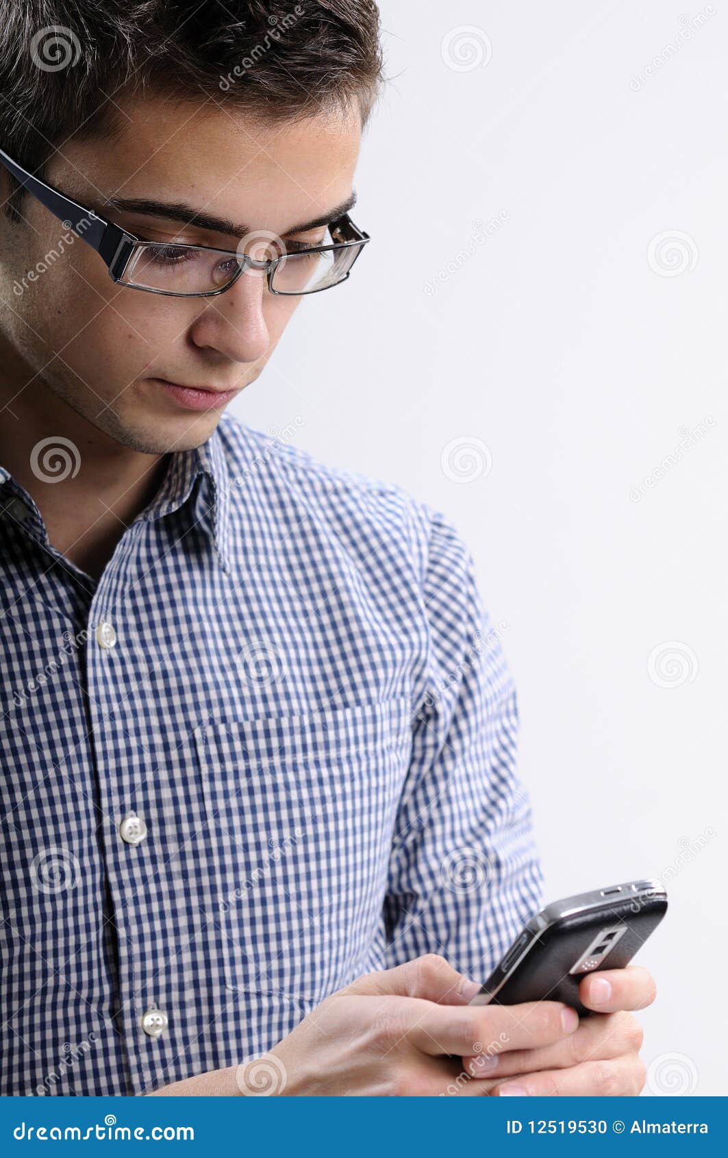 Young man searching stock photo. Image of glasses, young - 12519530