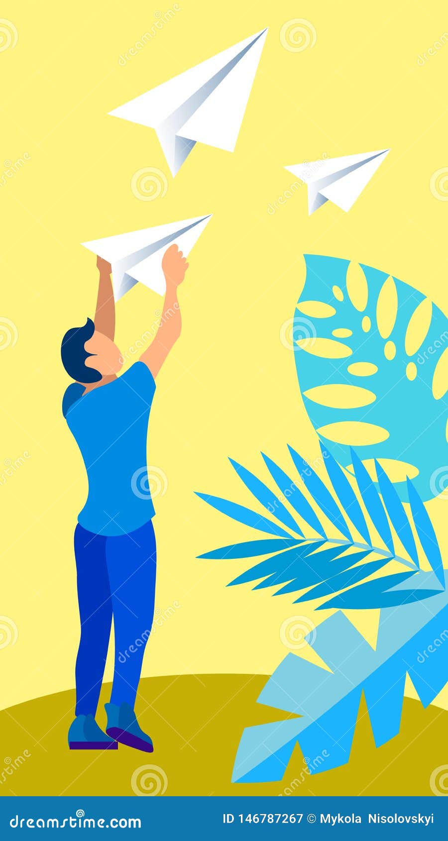 Young Man Sending Message Flat Vector Illustration Stock Vector ... Young Man Sending Message Flat Vector Illustration Stock Vector ...