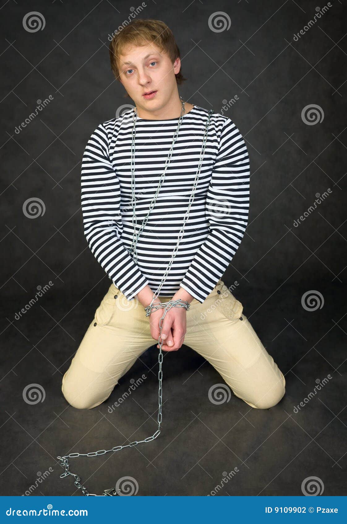 Young Man Shackled Stock Photography - Image: 9109902