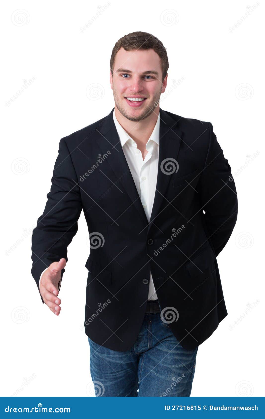 Young man shaking hand stock image. Image of businessman - 27216815