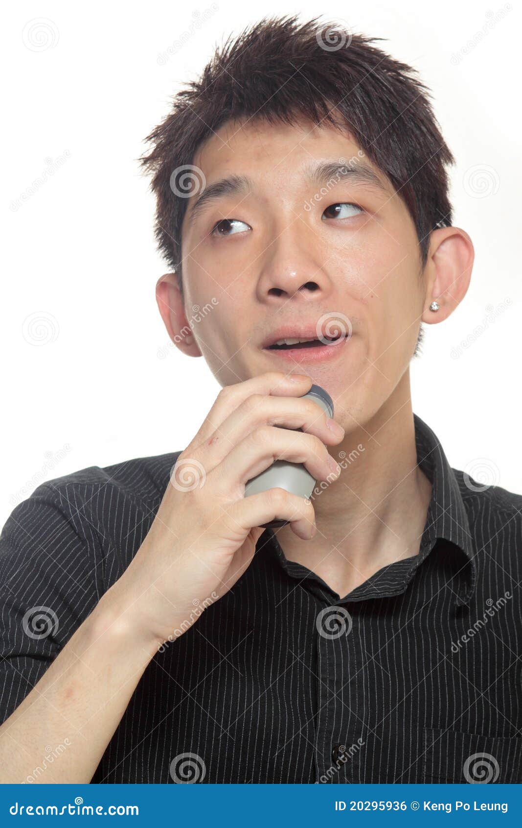 Young Man Shaving His Beard Off Stock Photo - Image of hair, caucasian ...