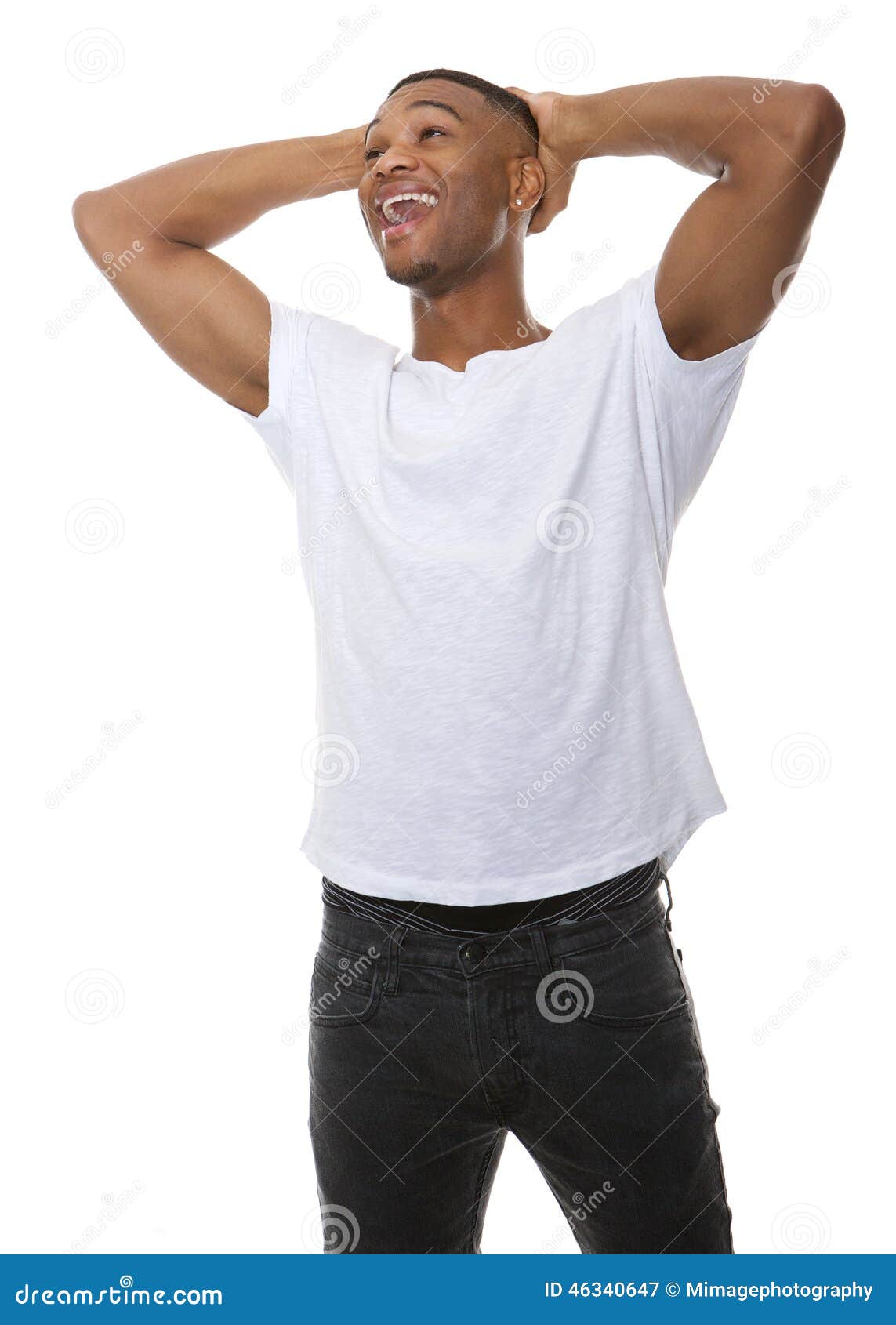 Young Man with in Shock with Hands on Head Stock Image - Image of ...