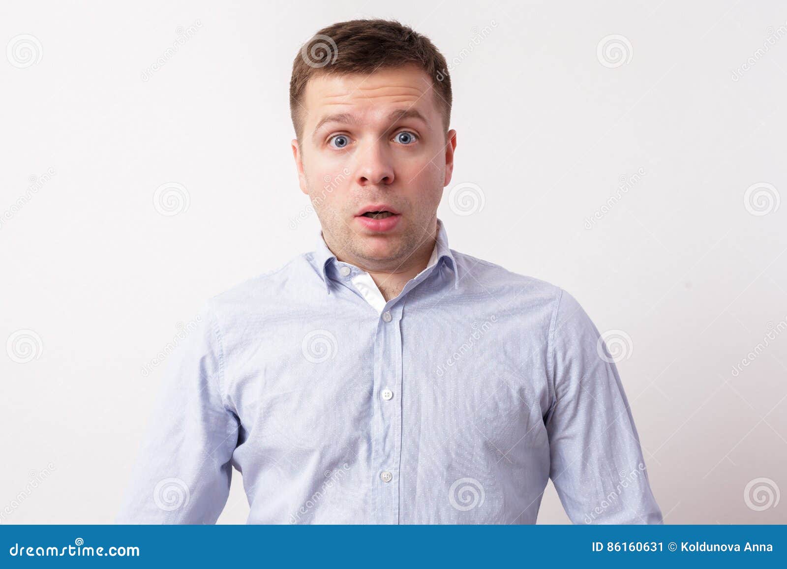 Young Man Shocked and Surprised Stock Image - Image of casual, male ...