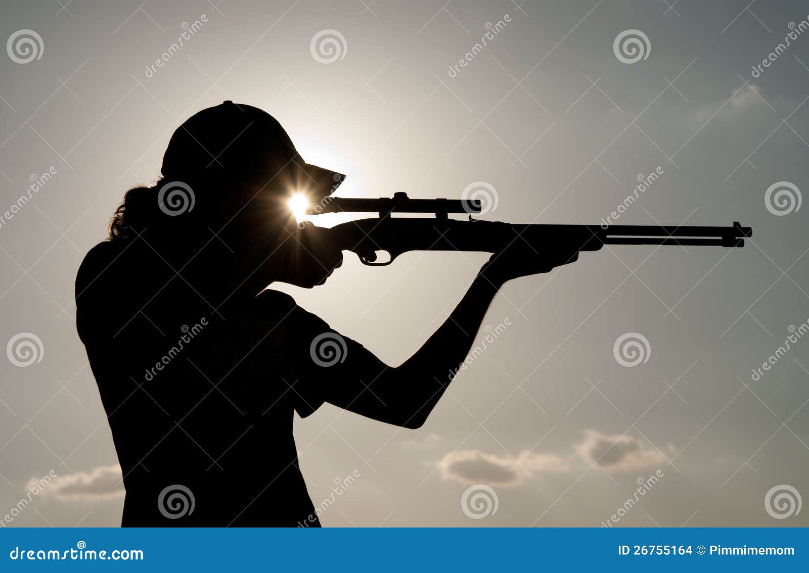 Young Man Shooting with a Rifle Stock Photo - Image of armed, nature ...