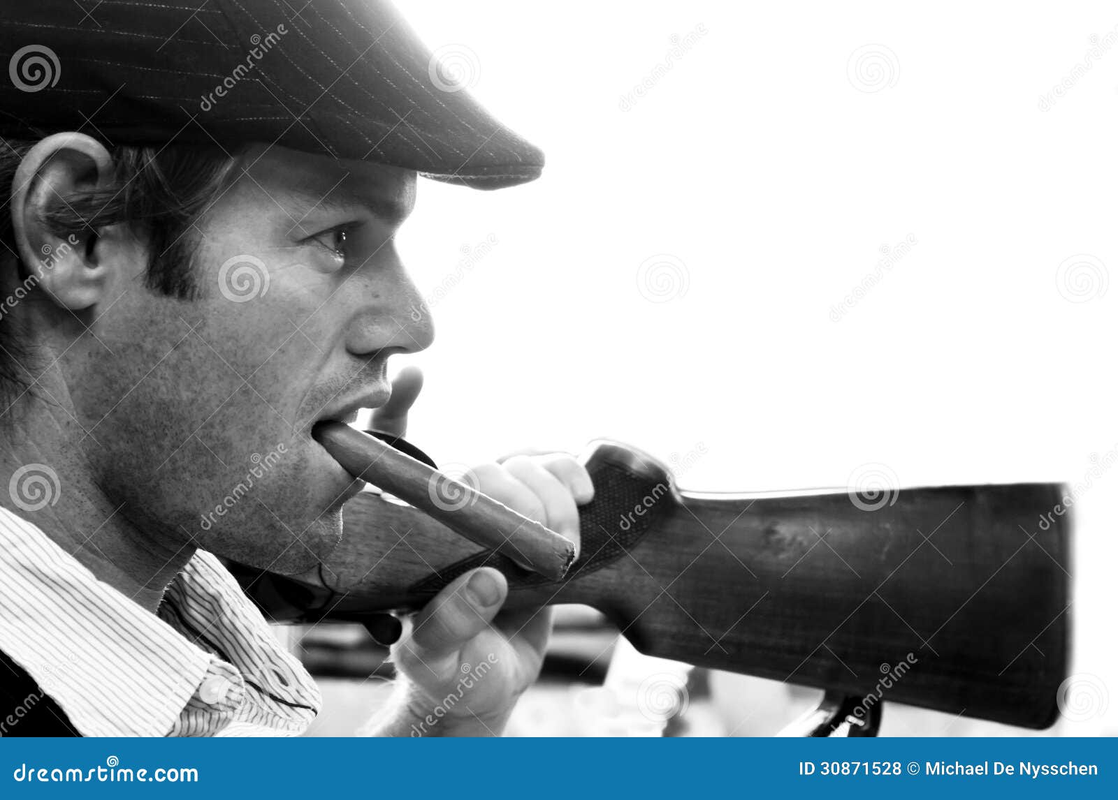 Young Man with Shotgun Over His Shoulder Stock Photo - Image of young ...