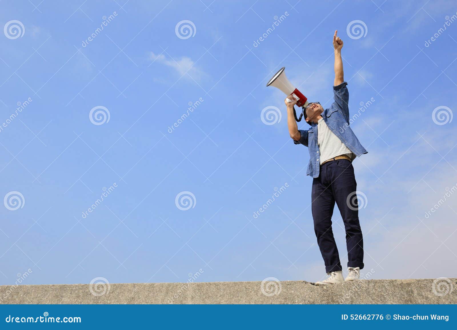 Young Man Shout Megaphone Royalty-Free Stock Photography ...