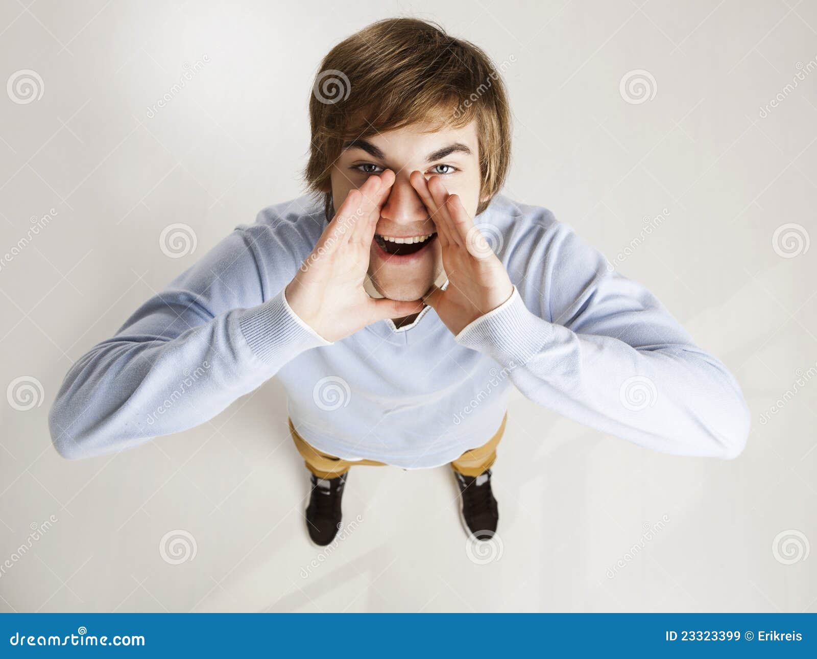 Young man shouting stock image. Image of expressive, person - 23323399