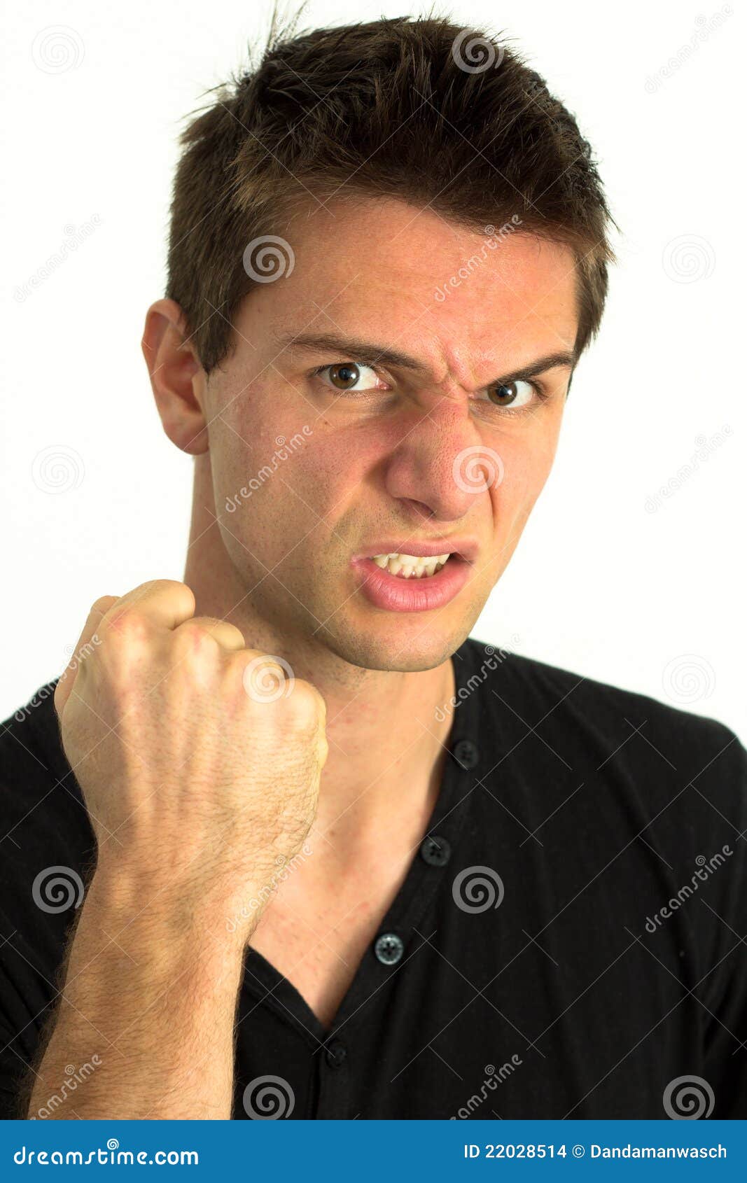 Young man showing fist stock photo. Image of power, looking - 22028514