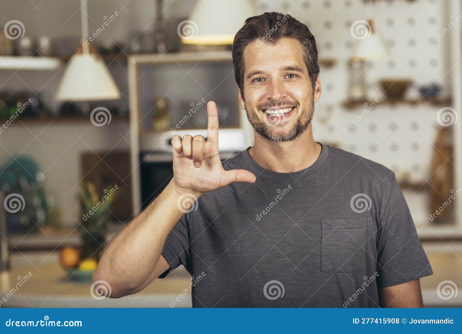 Man Showing Gesture in Sign Language Stock Photo - Image of audiology ...