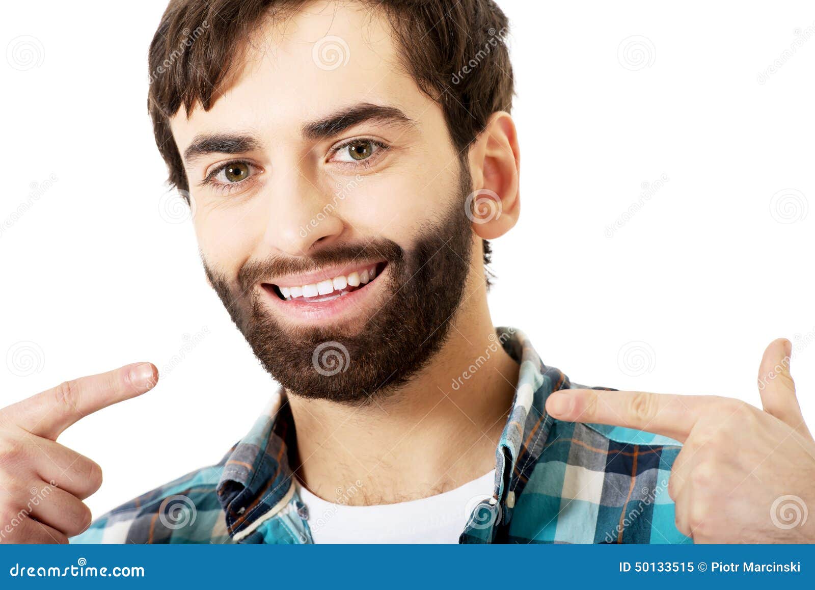Young Man Showing His Perfect Teeth. Stock Image - Image of friendly ...