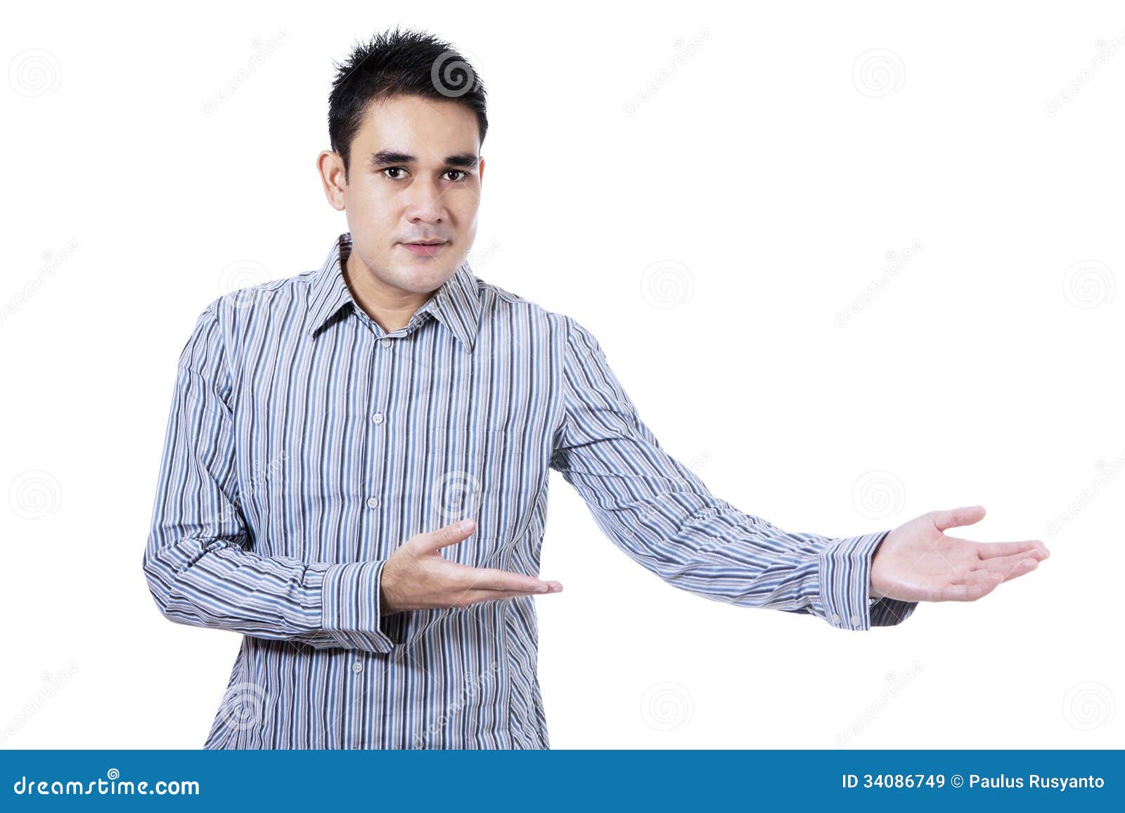 Young Man Showing Something Stock Image - Image of advertise, indian ...