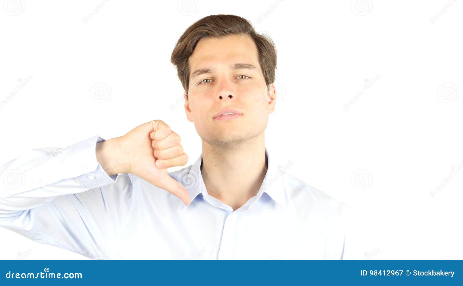 Young Man Showing Thumbs Down Stock Image - Image of thumb, young: 98412967