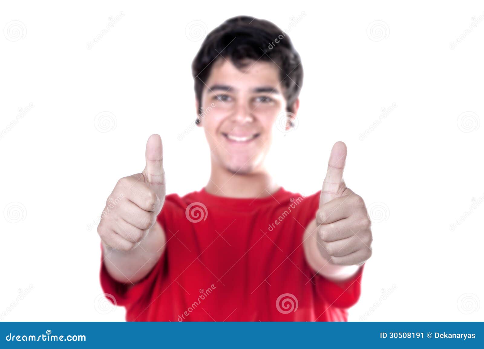 Young Man Showing Two Thumbs Up Sign Stock Image - Image of positive ...