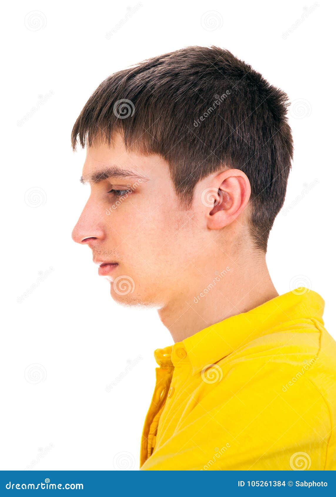 Young Man Side View stock photo. Image of hair, handsome - 105261384