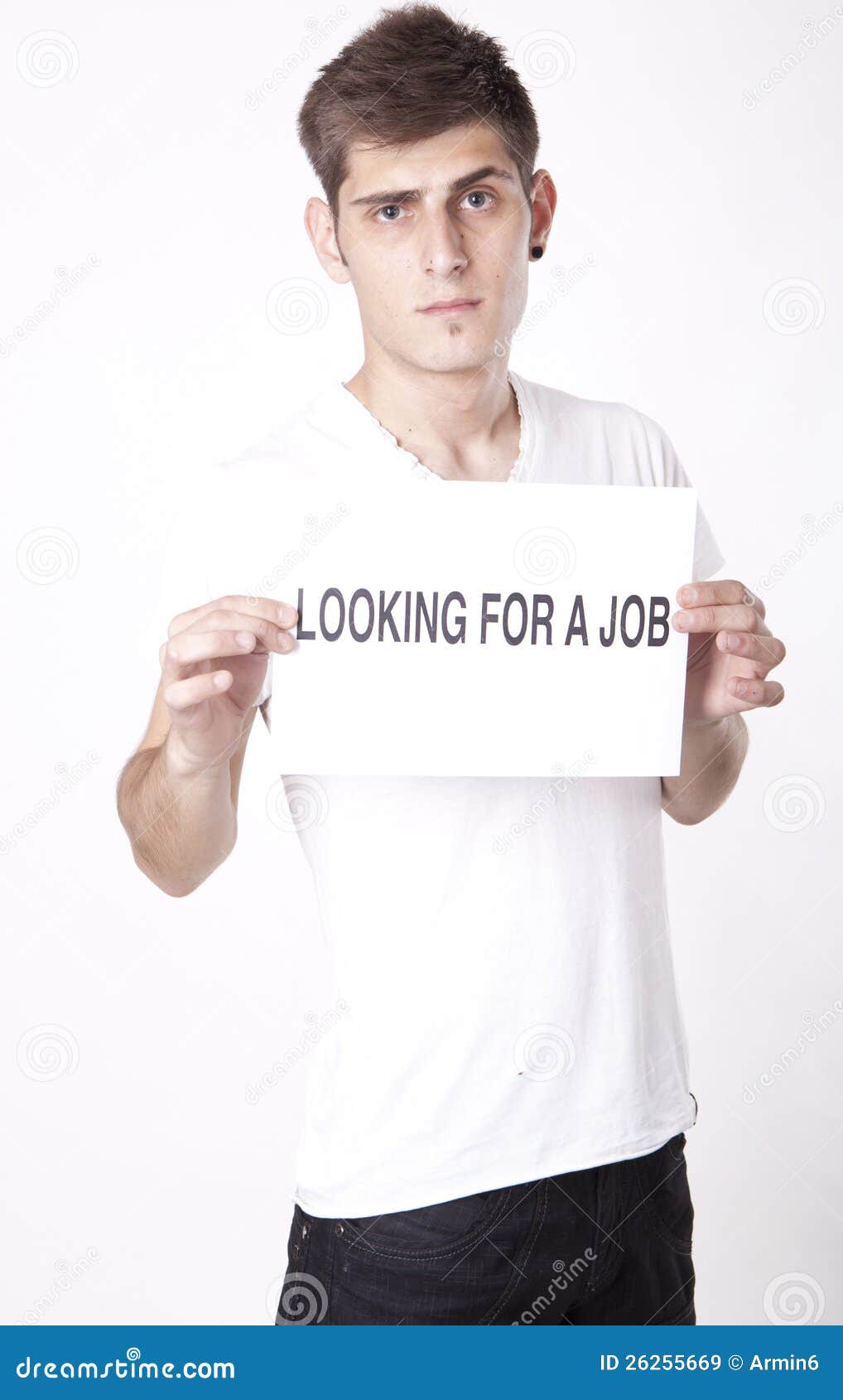 Young man with a sign stock image. Image of businessman - 26255669