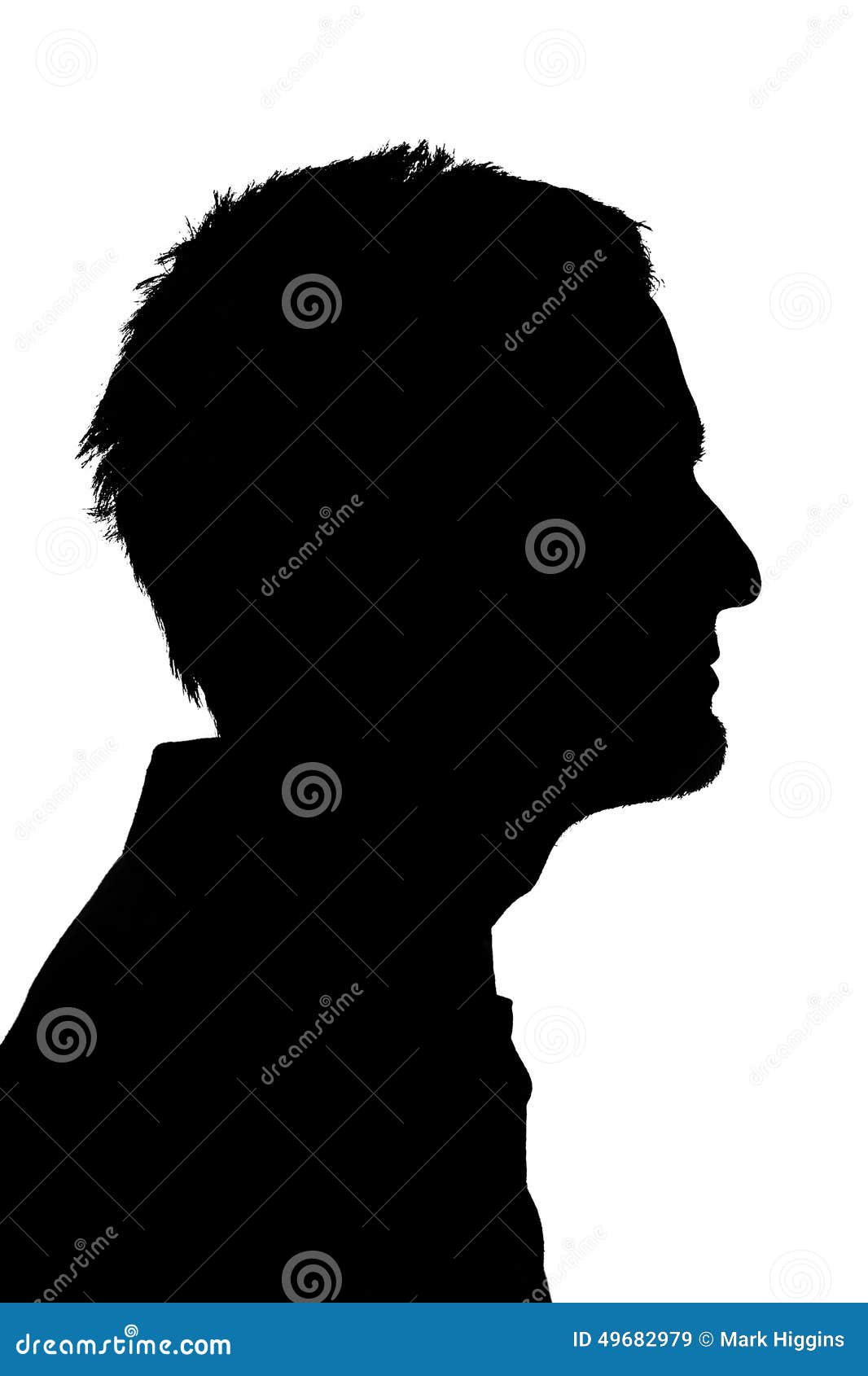 Young man silohuette stock illustration. Illustration of human - 49682979