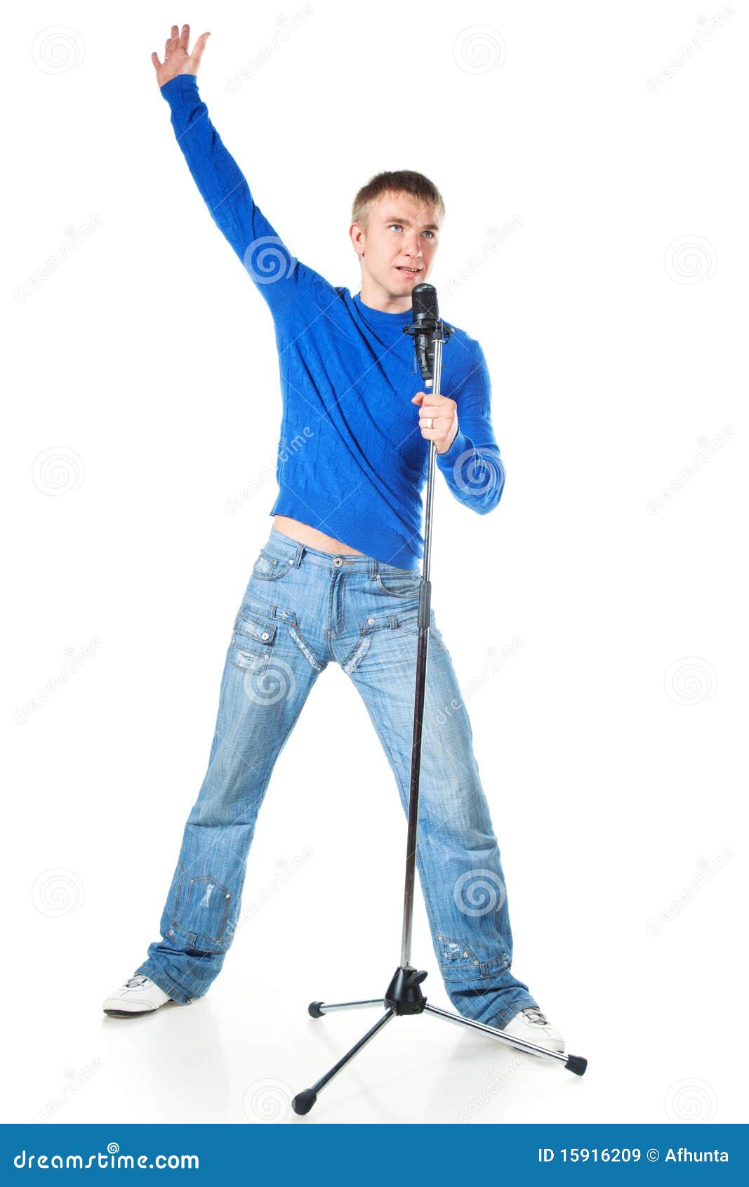 A young man singing stock image. Image of pose, culture - 15916209