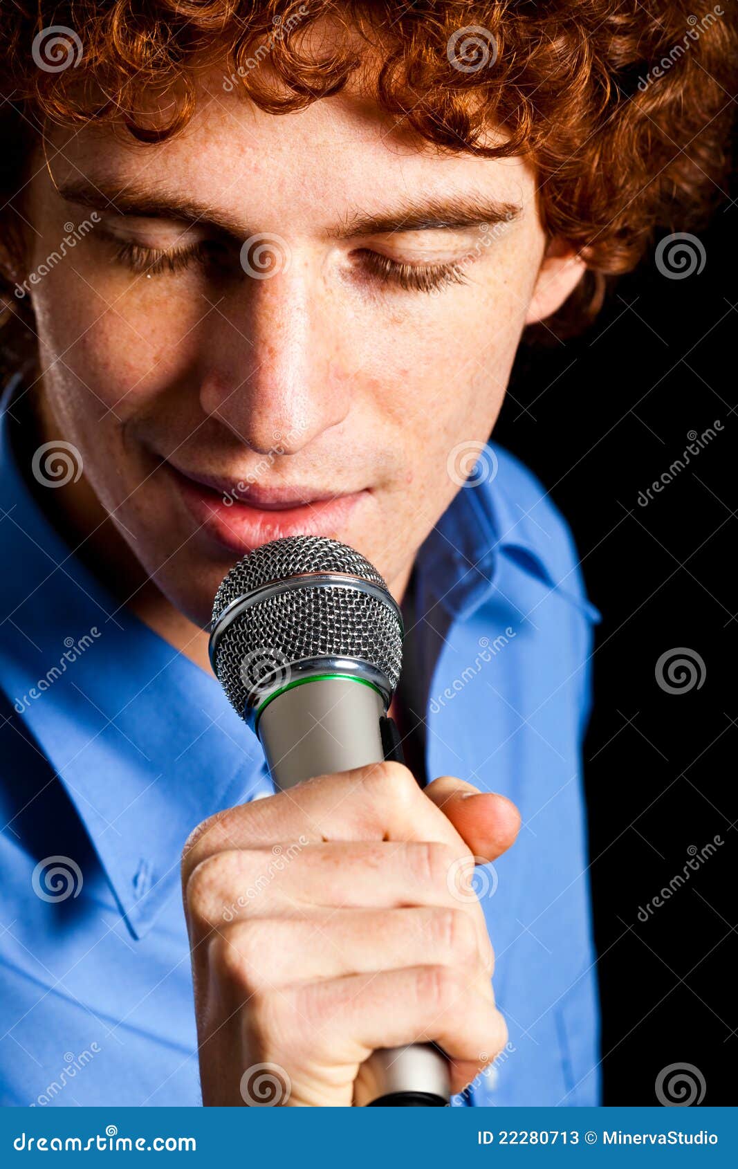 Young man singing stock image. Image of music, background - 22280713