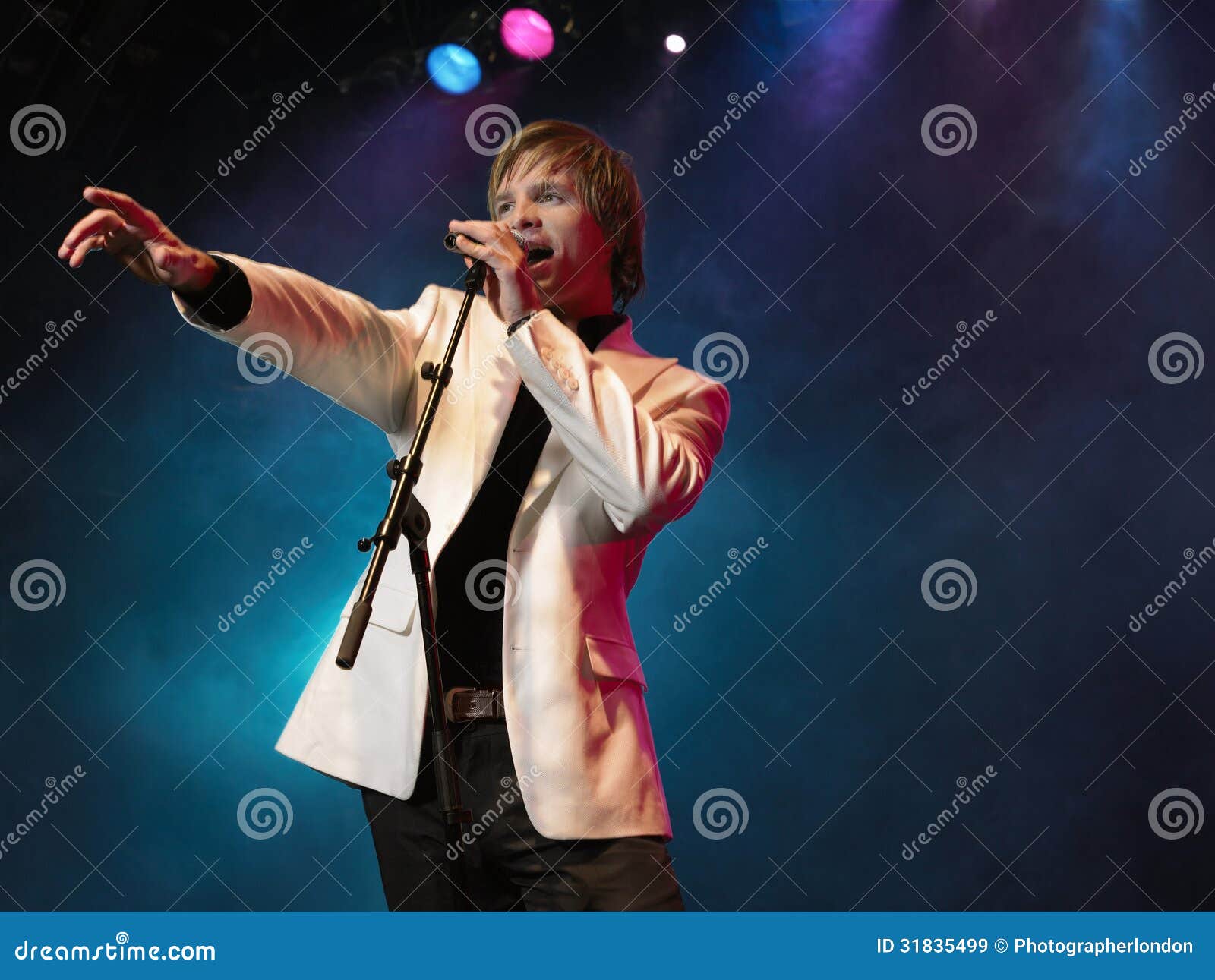 Male Singer On Stage