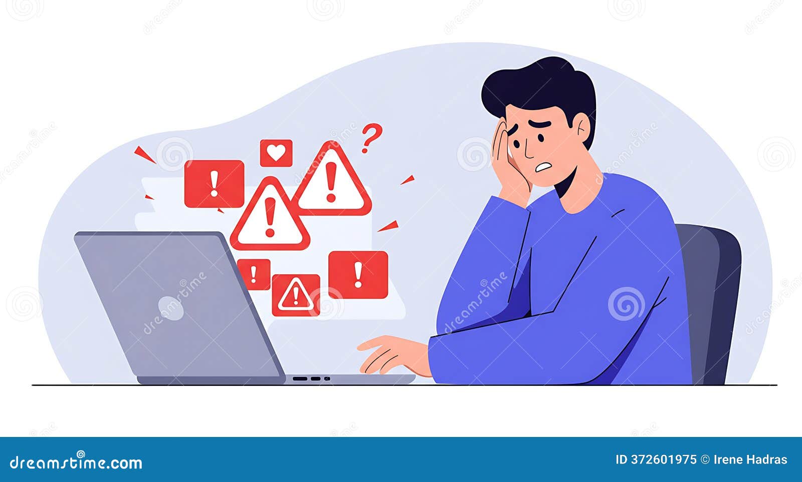 Concern Symbols Hand Drawn Icon Set Vector Illustration | CartoonDealer ...