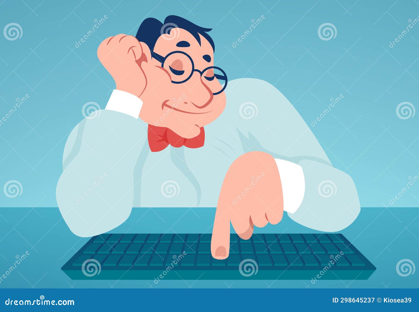 Young Man Sitting at Workplace and Procrastinating Being Lazy and ...