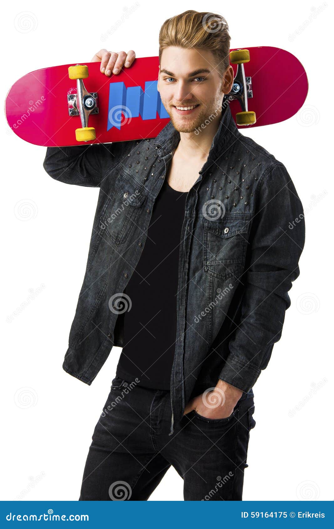 Young Man with a Skateboard Stock Image - Image of urban, young: 59164175