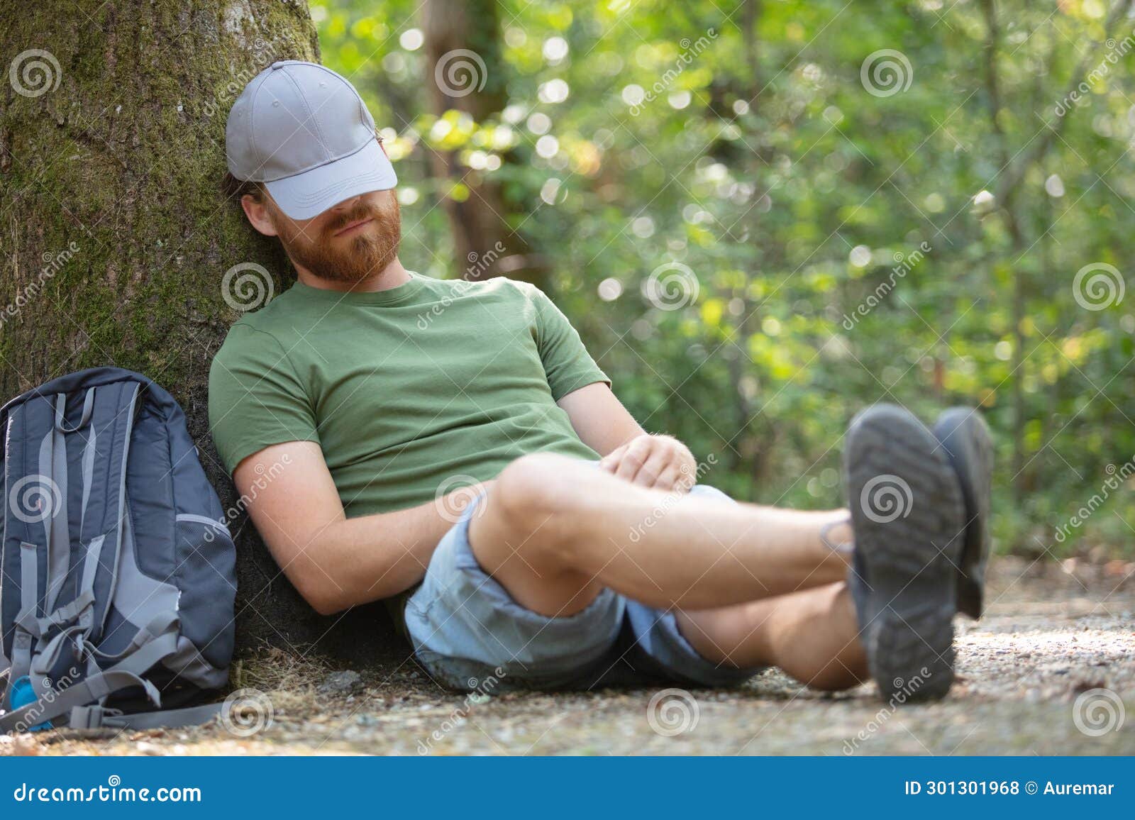 Young Man Sleeping Under Tree Stock Photo - Image of asleep, freetime ...