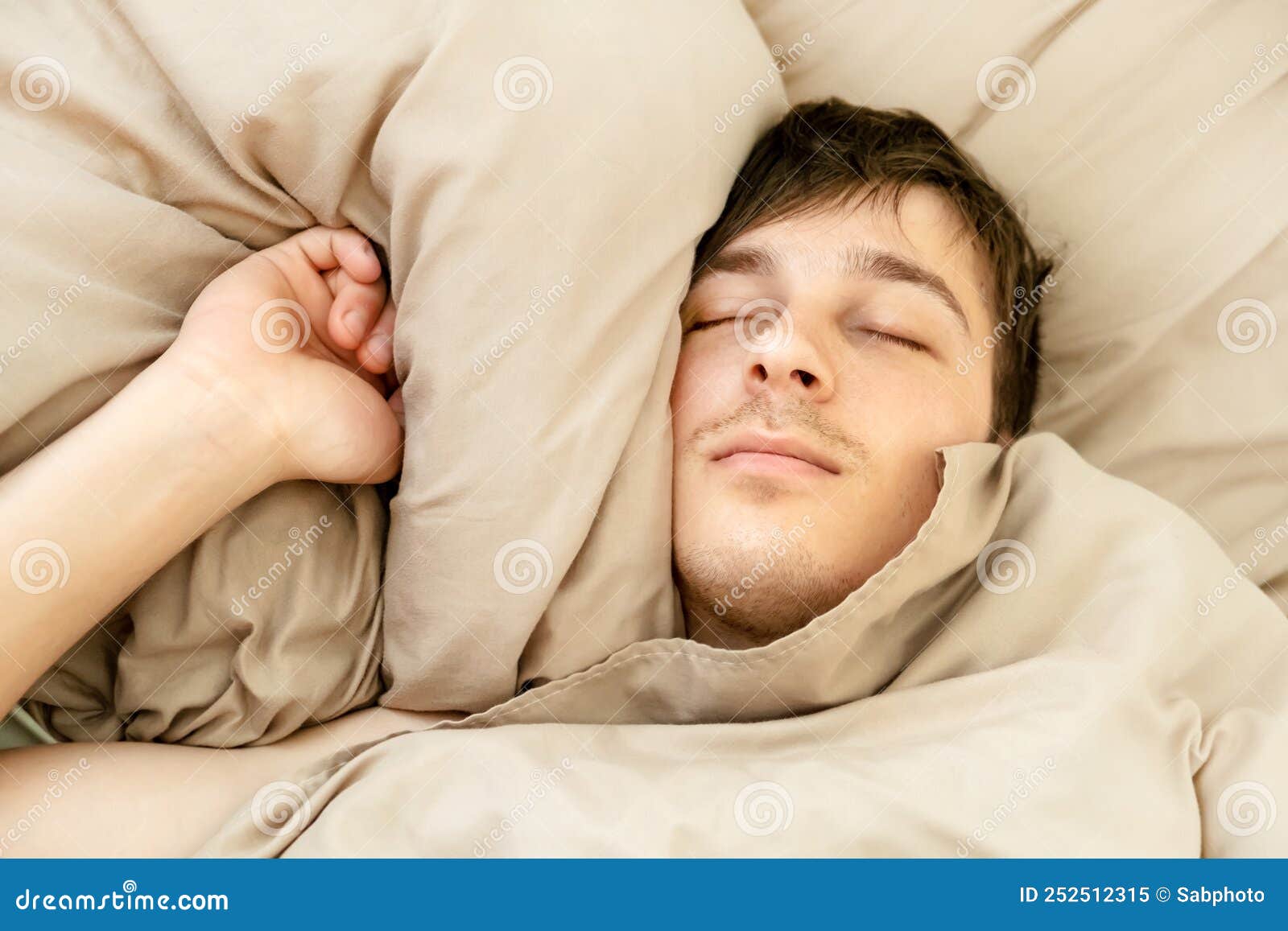 Young Man sleeping stock image. Image of lying, cute - 252512315