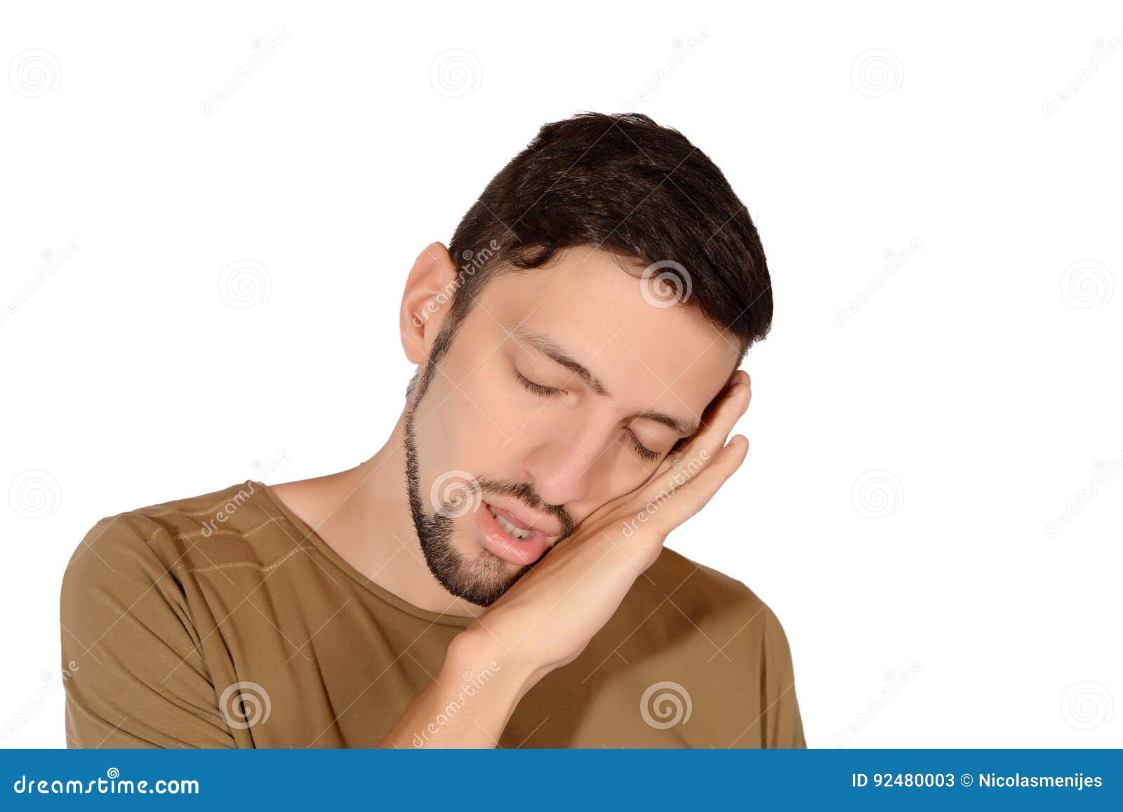 Young man sleepy. stock image. Image of lifestyle, people - 92480003