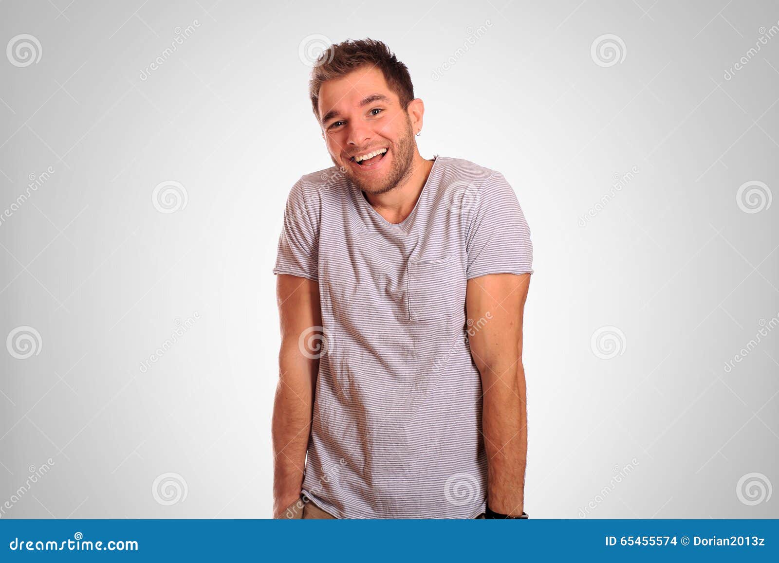 Young man smiles stock photo. Image of beautiful, white - 65455574