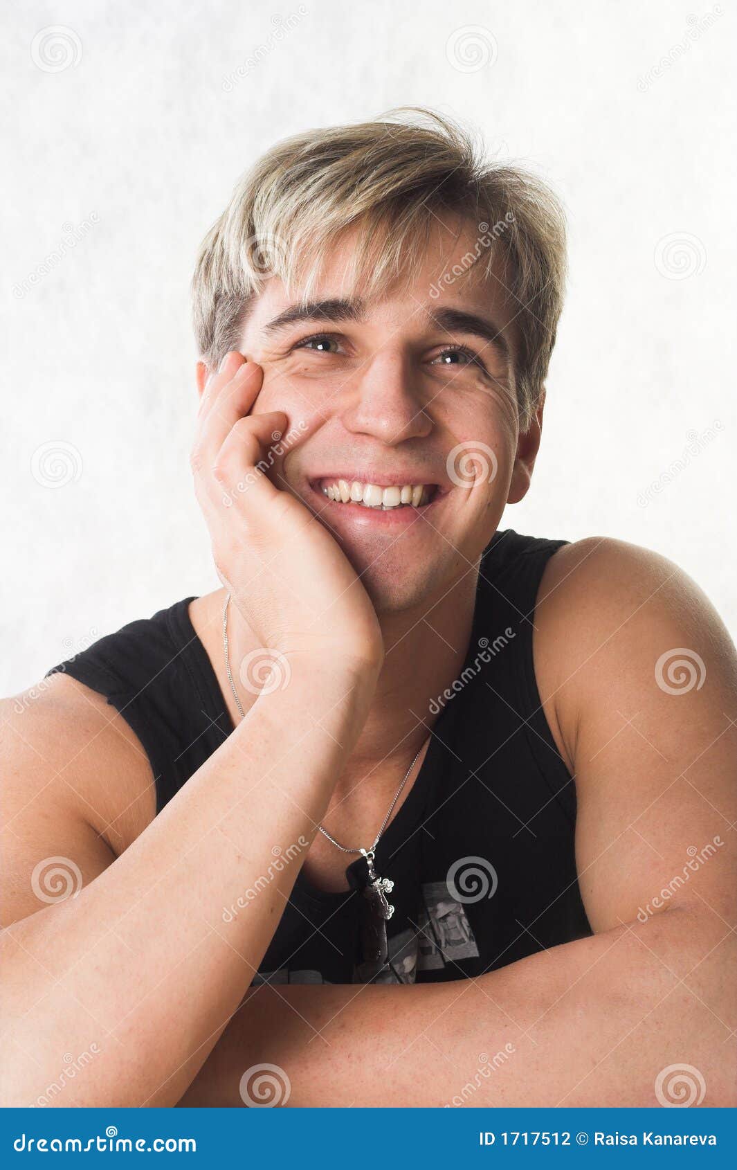 Young man smiling stock photo. Image of good, masculine - 1717512
