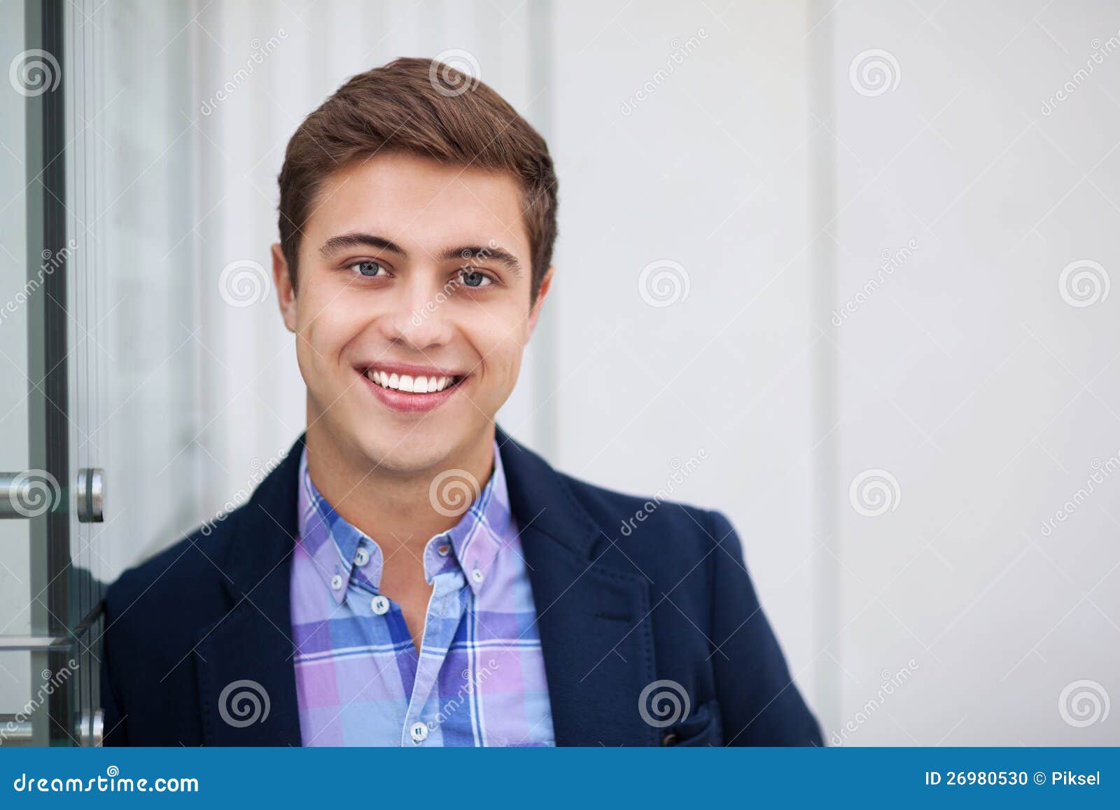 Young man smiling stock photo. Image of excitement, adult - 26980530