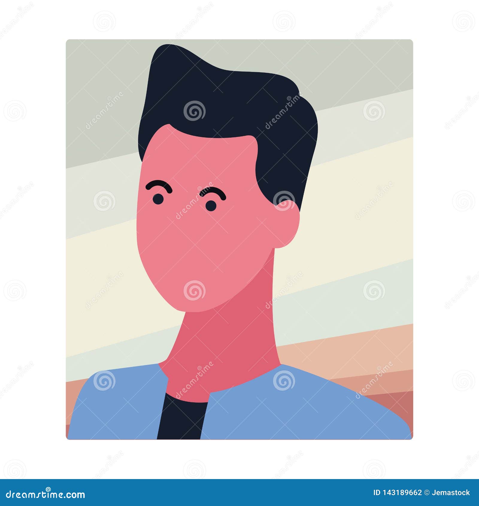 Young Man Smiling Cartoon Profile Stock Vector - Illustration of happy ...