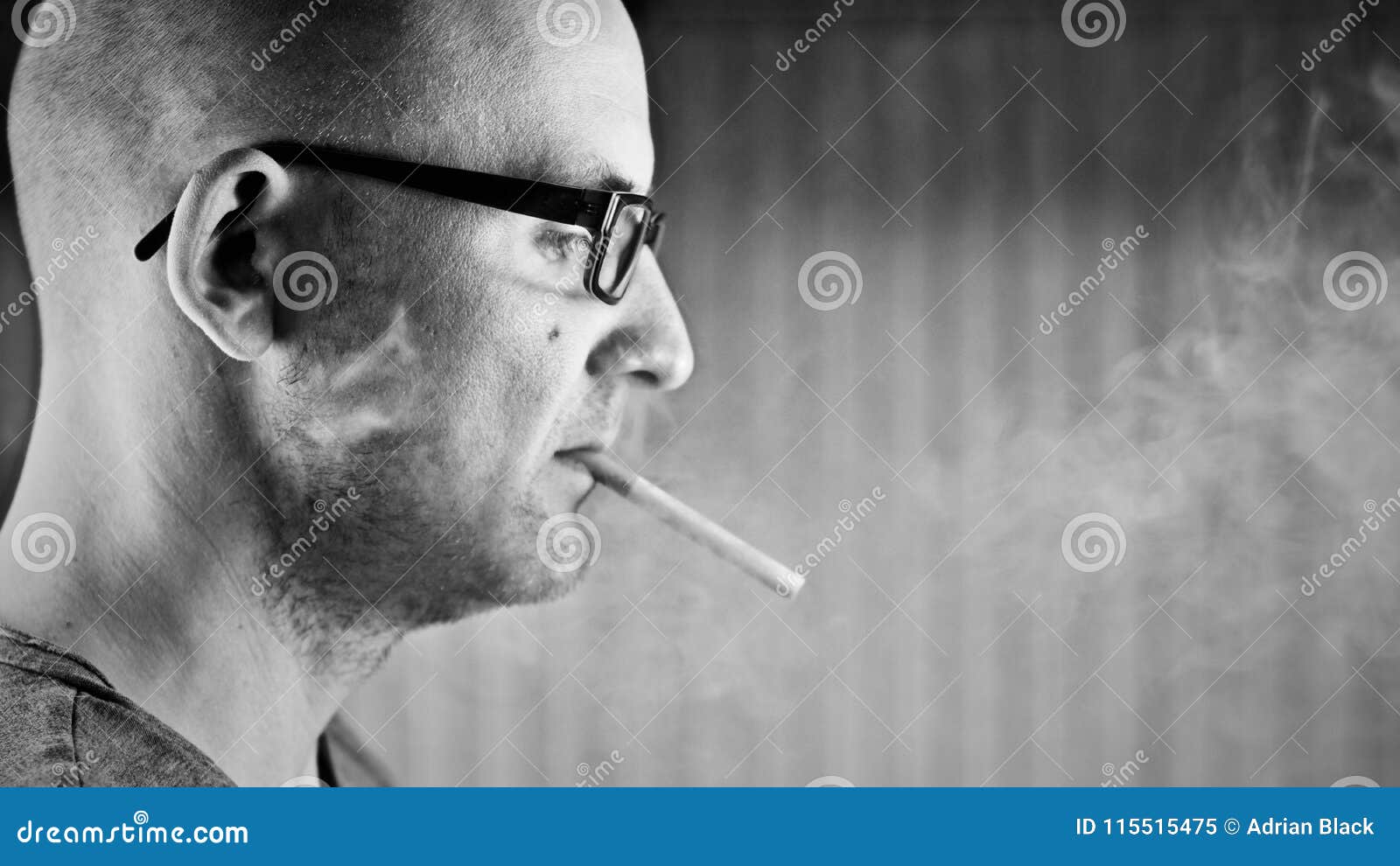 Young Man Smoking Cigarette Stock Image - Image of healthy, young ...