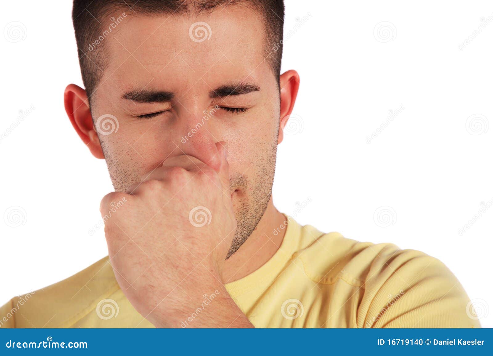 Young Man Sneezing Stock Photo - Image: 16719140