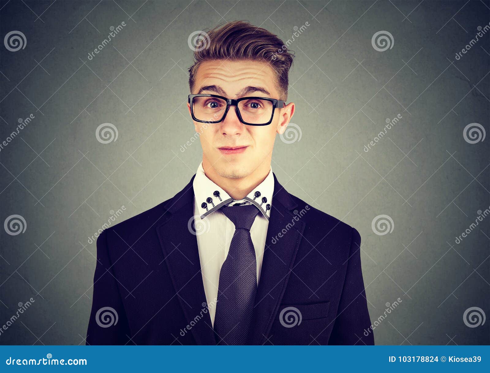 Young Man with Snobbish Face Expression Stock Photo - Image of adult ...