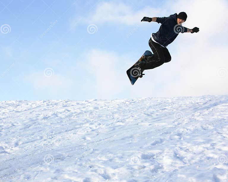 Young man on snowboard stock image. Image of hill, resort - 11955073