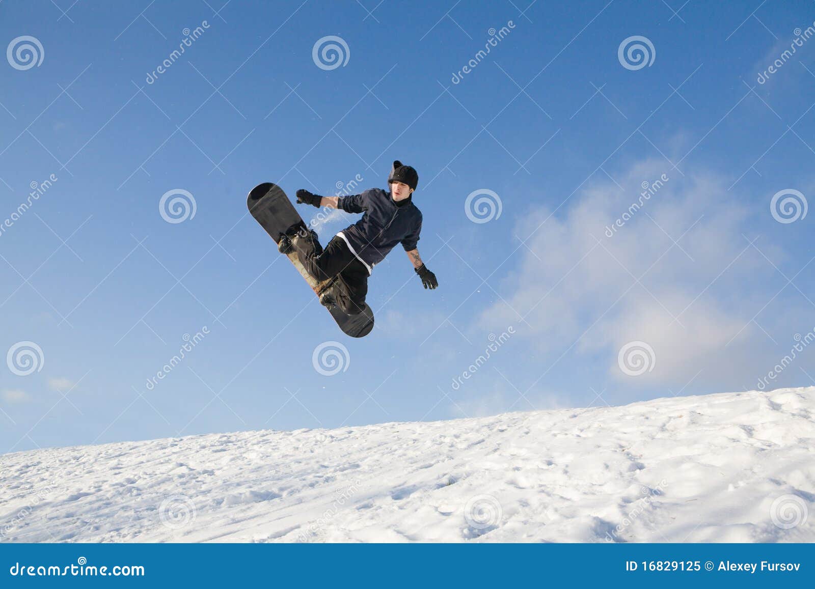 Young man on snowboard stock image. Image of adult, action - 16829125