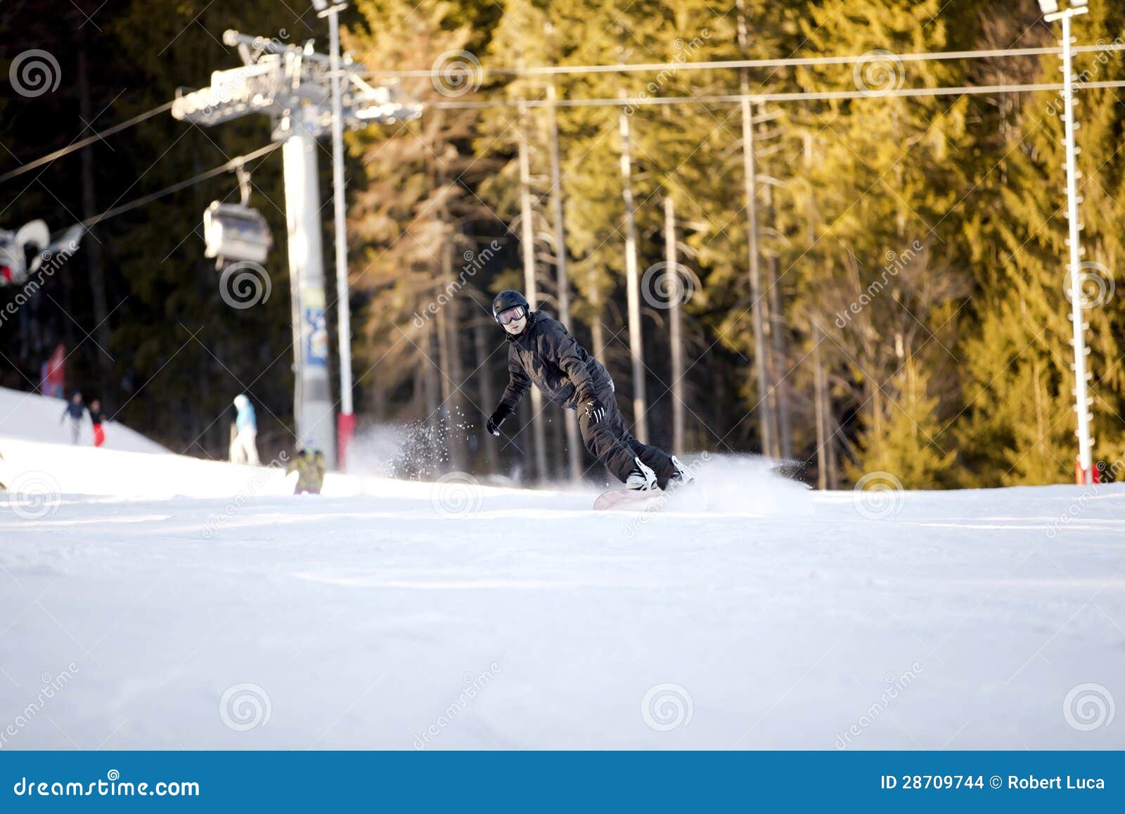 Young man snowboarding stock photo. Image of challenging - 28709744