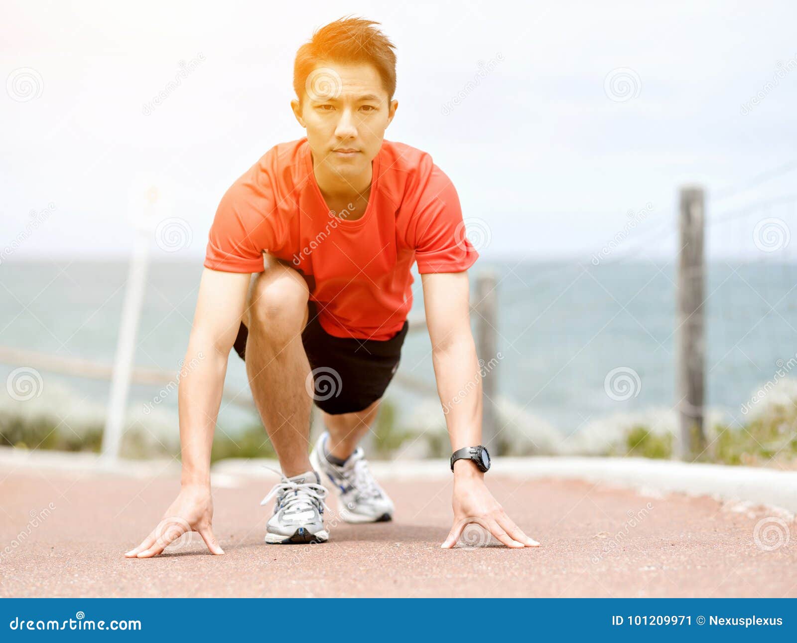 Young Man Getting Ready for a Run Stock Image - Image of male, living ...