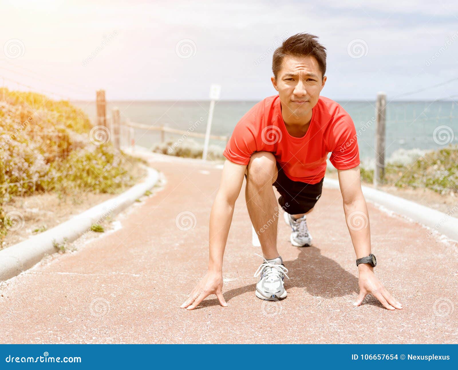 Young Man Getting Ready for a Run Stock Photo - Image of nature, male ...