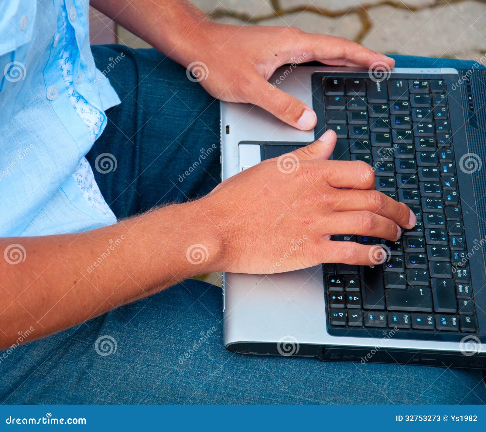 Young Man Stand in Front of Modern Business Building Stock Image ...