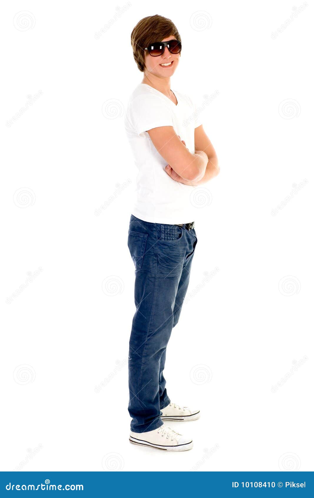 Young man standing stock photo. Image of length, happy - 10108410