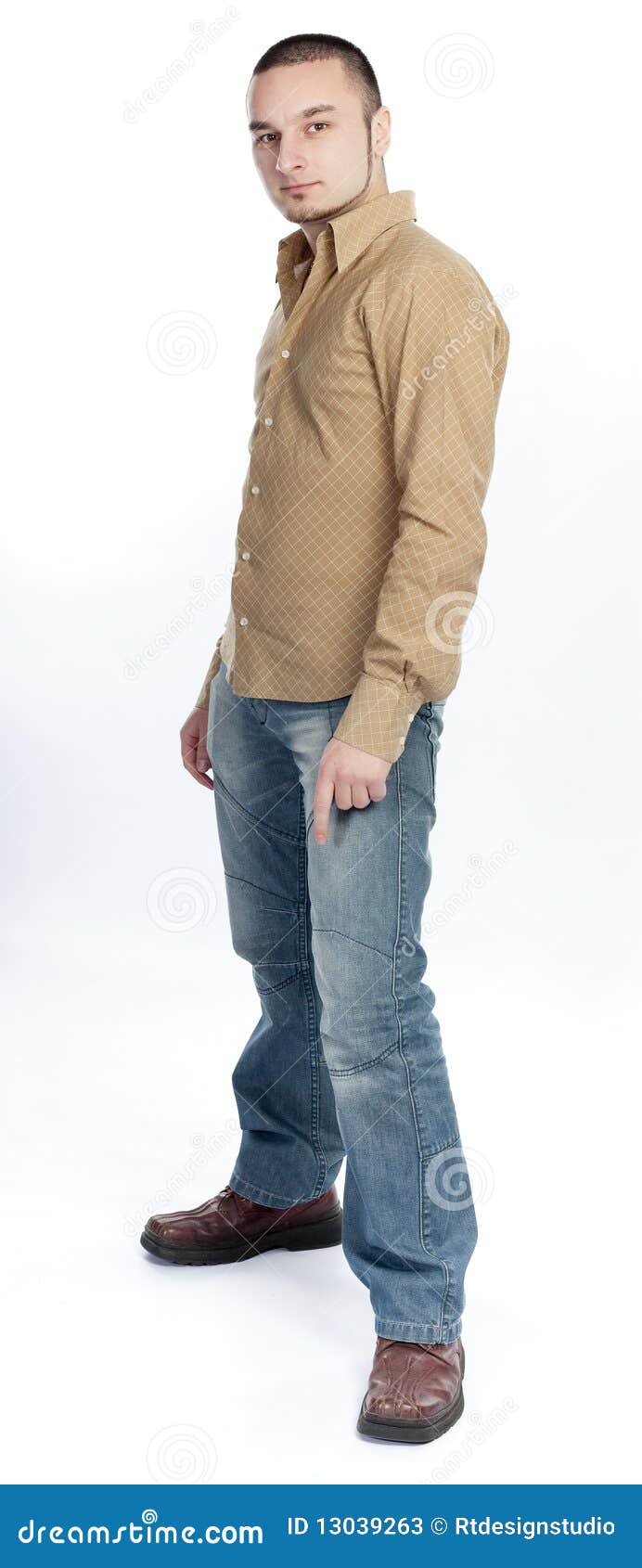 Young man standing stock image. Image of enigmatic, adult - 13039263