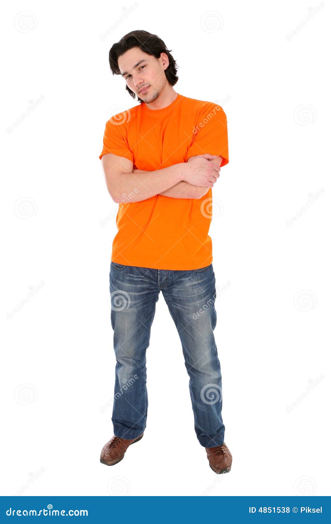 Young man standing stock photo. Image of full, length - 4851538
