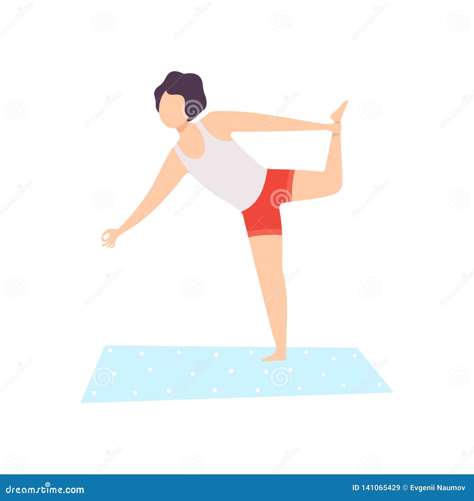 Young Man Standing in Bow Pulling Pose, Guy Practicing Yoga, Physical ...