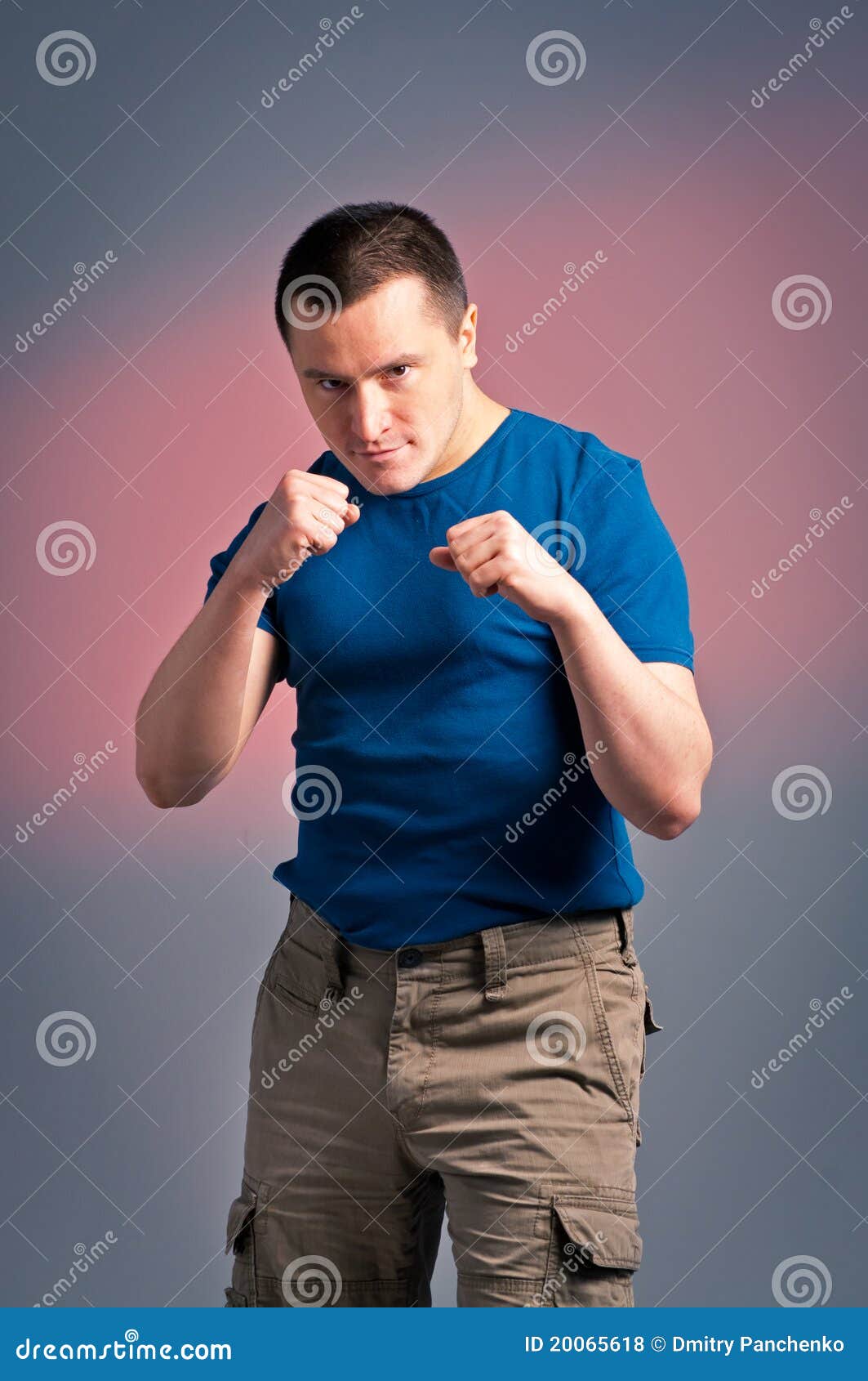 Young Man Standing in a Boxing Position Stock Photo - Image of boxing ...