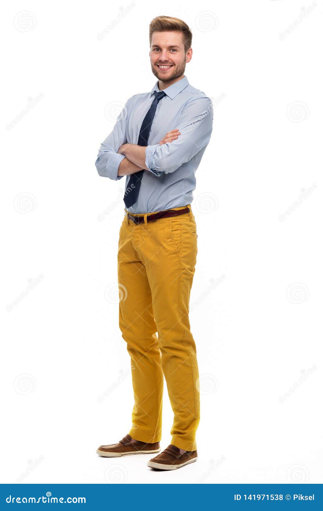 Young man standing stock photo. Image of corporate, full - 141971538