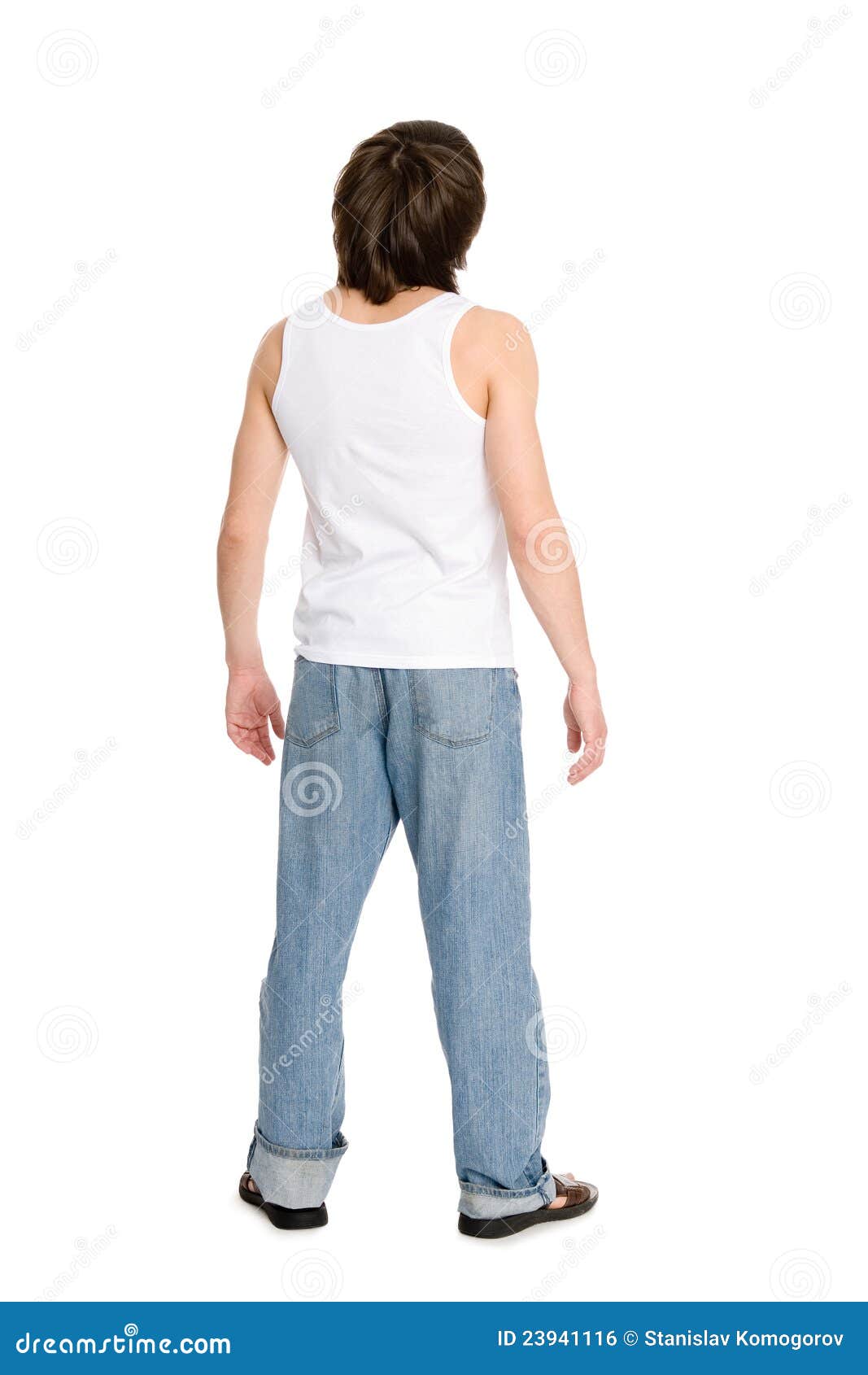 Young Man Standing With His Back Royalty Free Stock Image - Image: 23941116