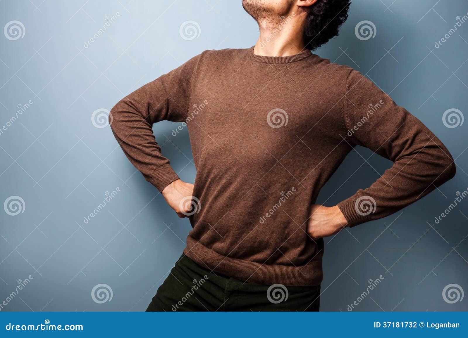 Young Man is Standing in a Proud Stance Stock Photo - Image of ...